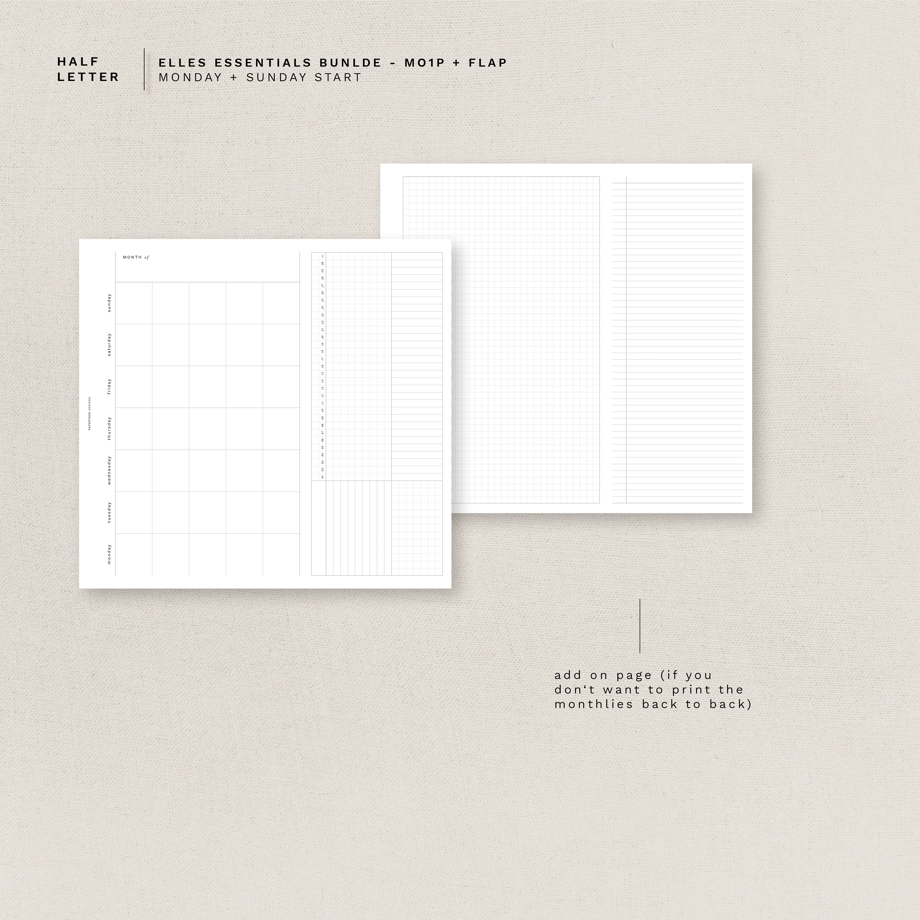 Half Letter - the Elles Essentials Collab Bundle - UNDATED - Etsy