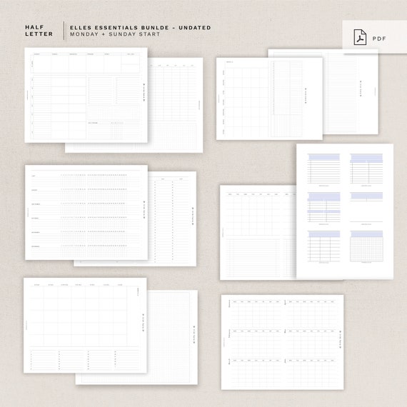 Half Letter the Elles Essentials Collab Bundle UNDATED | Etsy