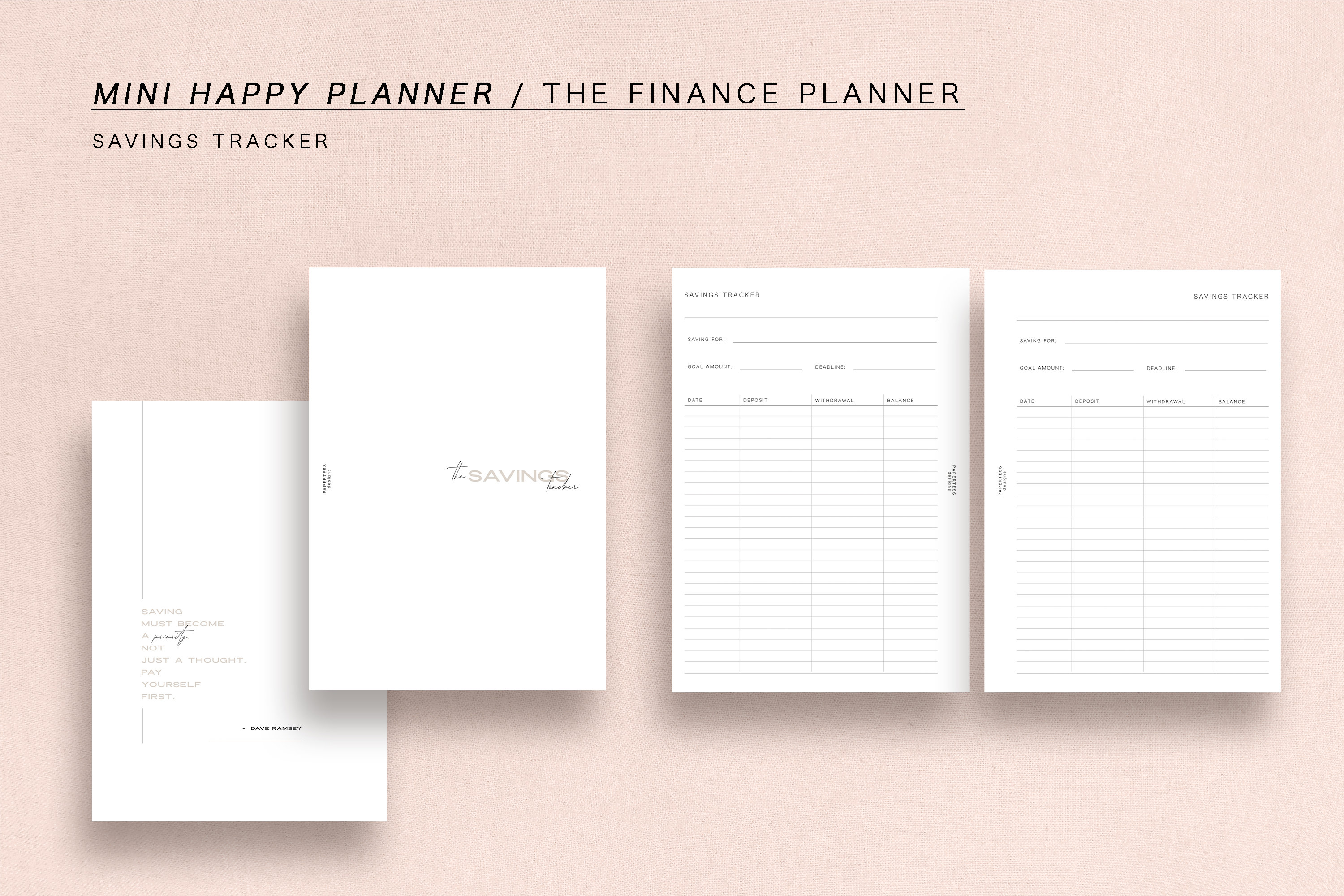 MINI HP The Finance Planner printable inserts | Etsy