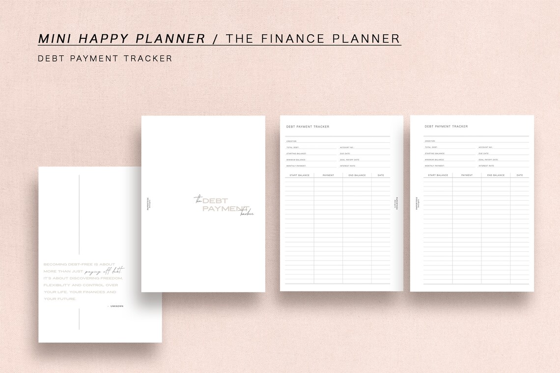 MINI HP The Finance Planner printable inserts | Etsy