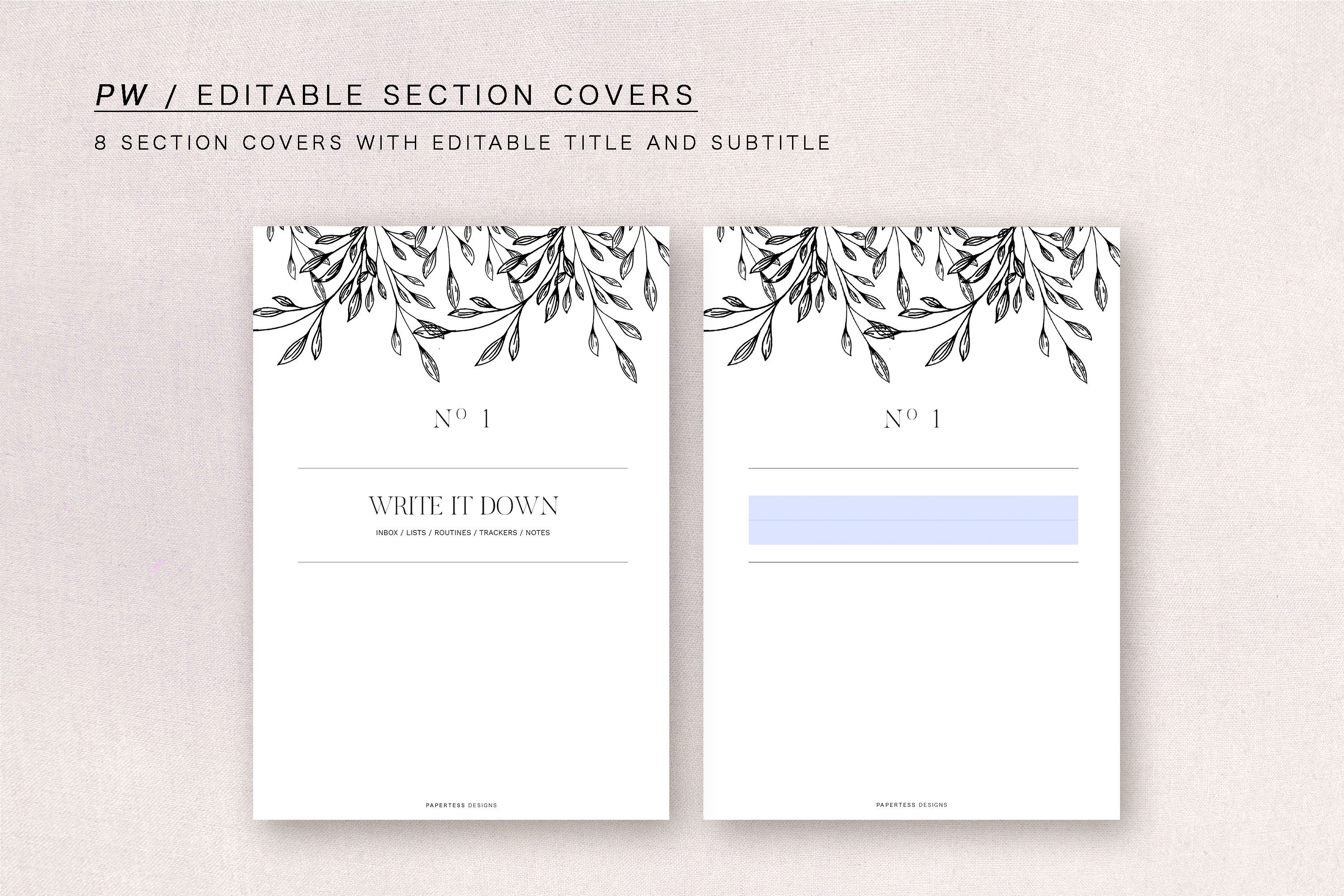 Personal Wide Section Covers Fillable - Etsy