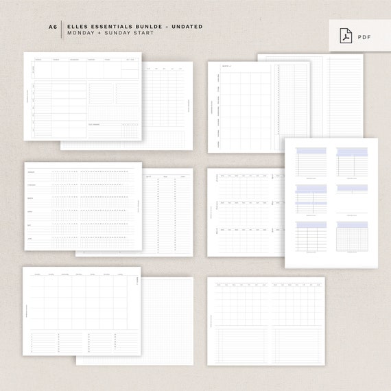 A6 the Elles Essentials Collab Bundle UNDATED | Etsy