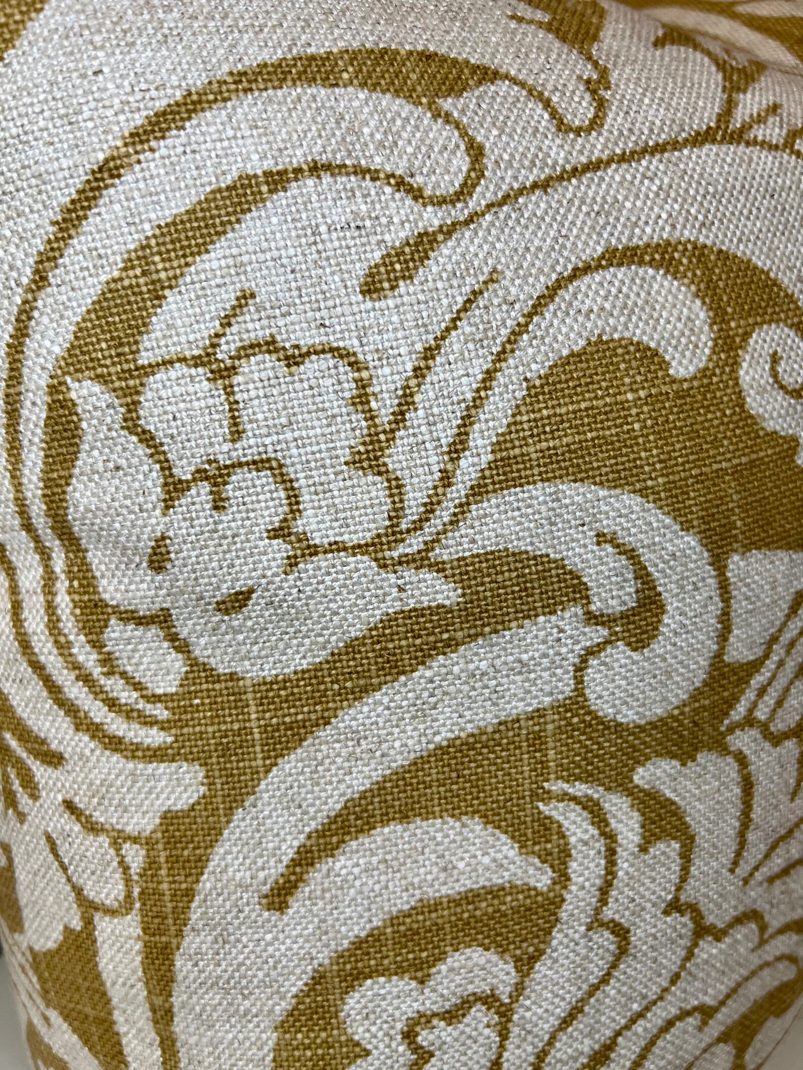 Gold Scroll Pillow Cover Gold Tan Scroll Floral Pillow Cover - Etsy