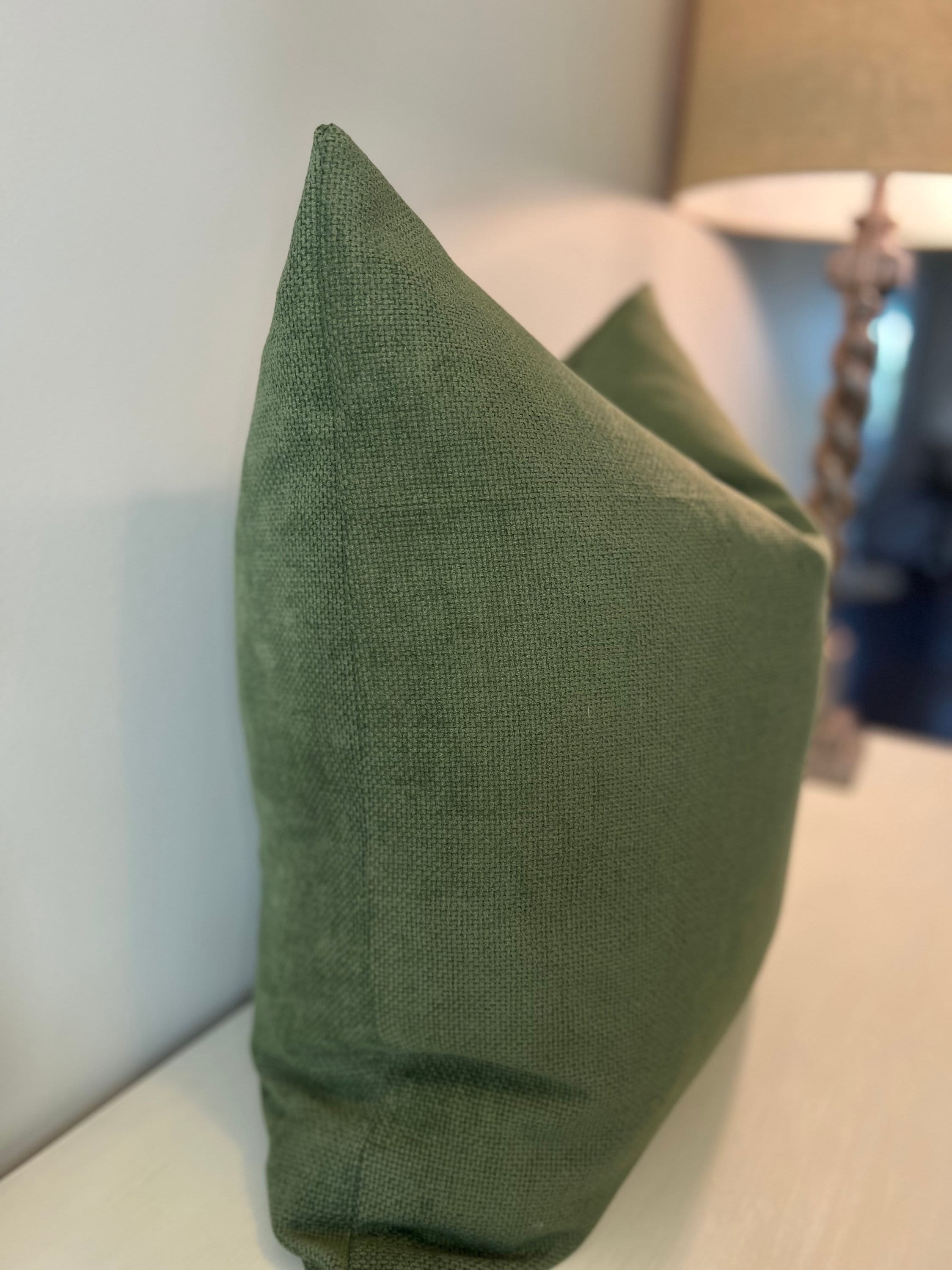Dark Green Woven Throw Pillow Cover - Etsy