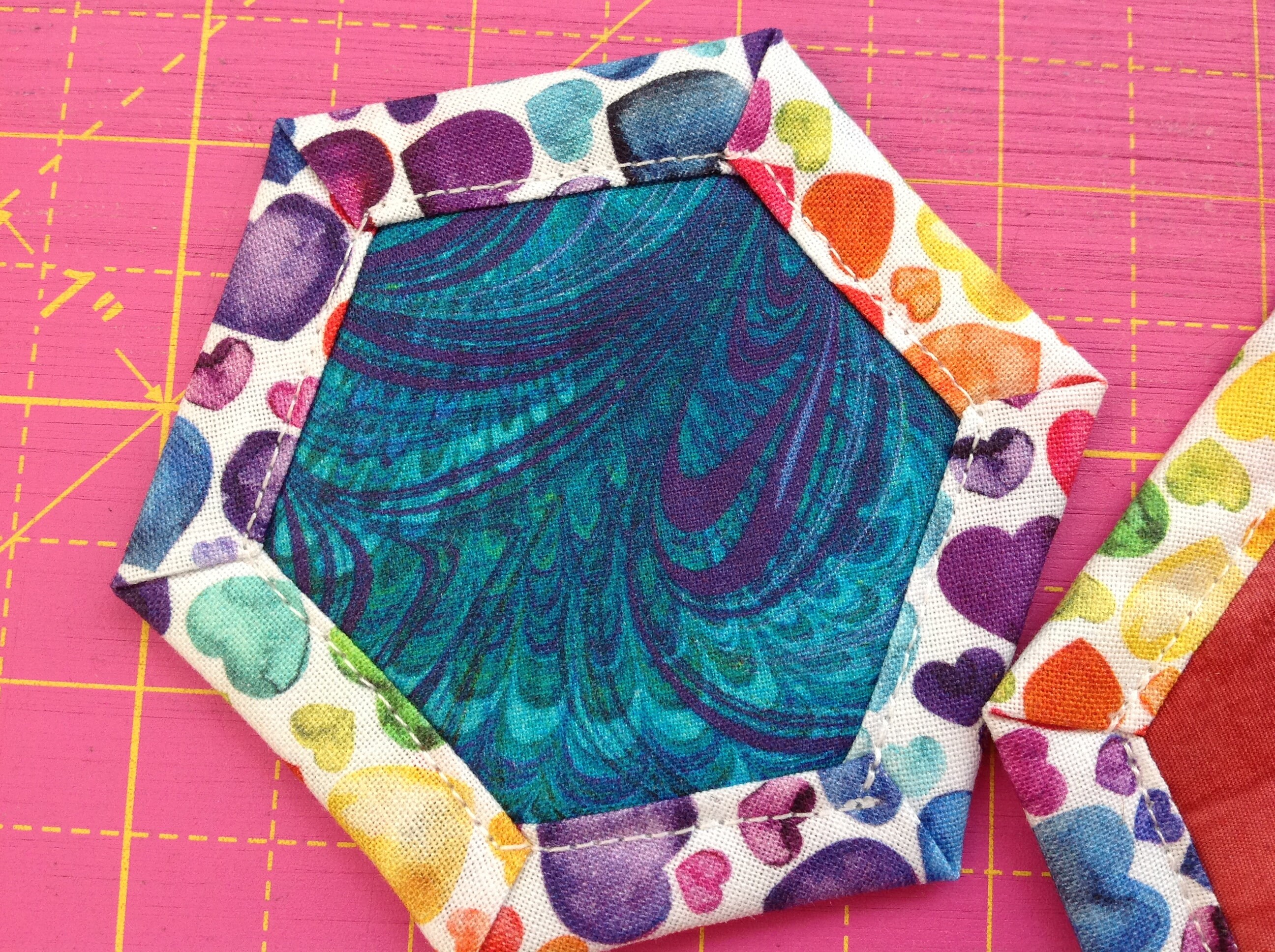 Quilt as You Go Hexagon Tablemat and Coasters Kit Rainbow - Etsy