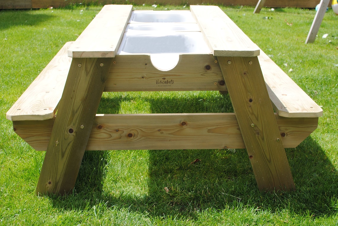 Sensory Table Wooden Kids Bench Childrens Picnic Bench Sensory - Etsy