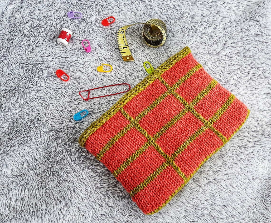 Knitting Pattern for Small Bag Knitting Pattern the Plaid | Etsy