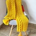 Knitting Pattern Scarf, Knitting Yellow Long Scarf, Knit Yellow Scarf ...