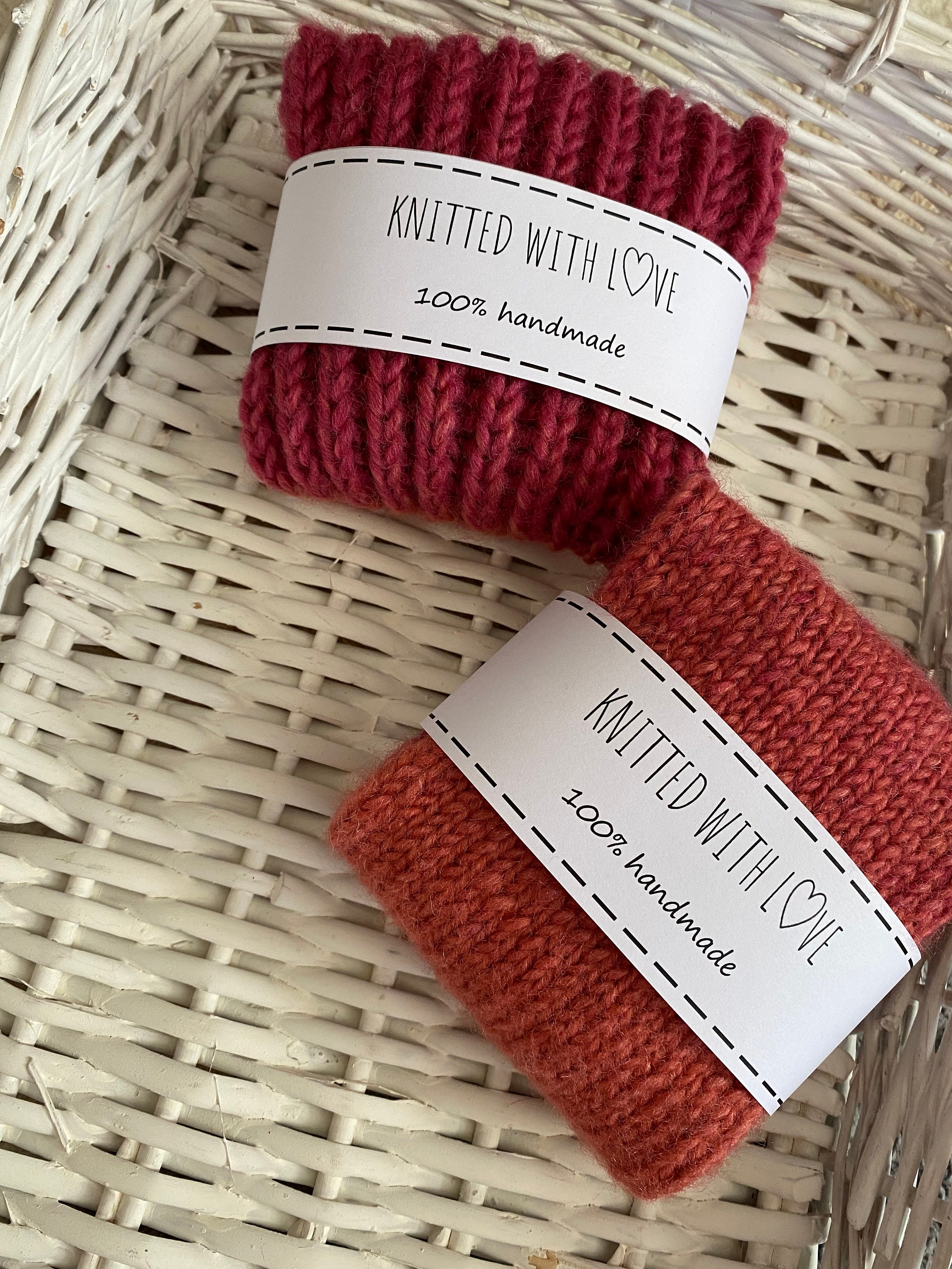 Handknitted With Love Printable Labels Handmade Items Tags - Etsy