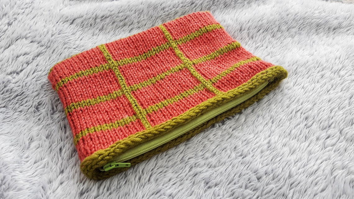 Knitting Pattern for Small Bag, Knitting Pattern the Plaid Clutch, Hand ...