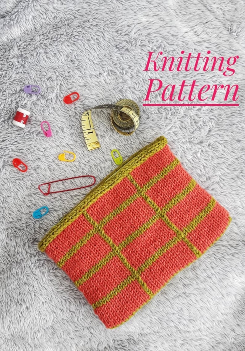 Knitting Pattern for Small Bag Knitting Pattern the Plaid - Etsy