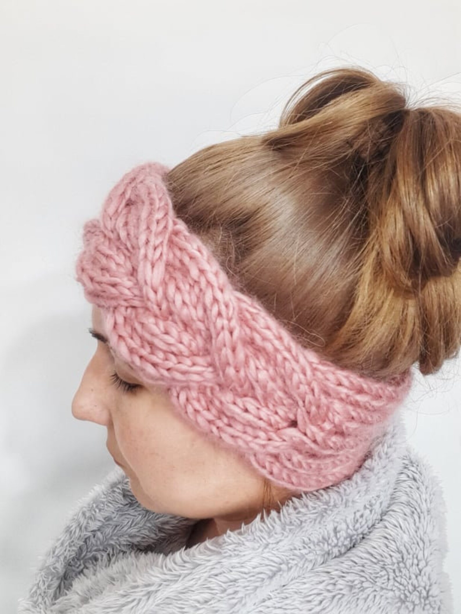 Wide Winter Headband Knitting Pattern, Cable Knit Headband Pattern ...