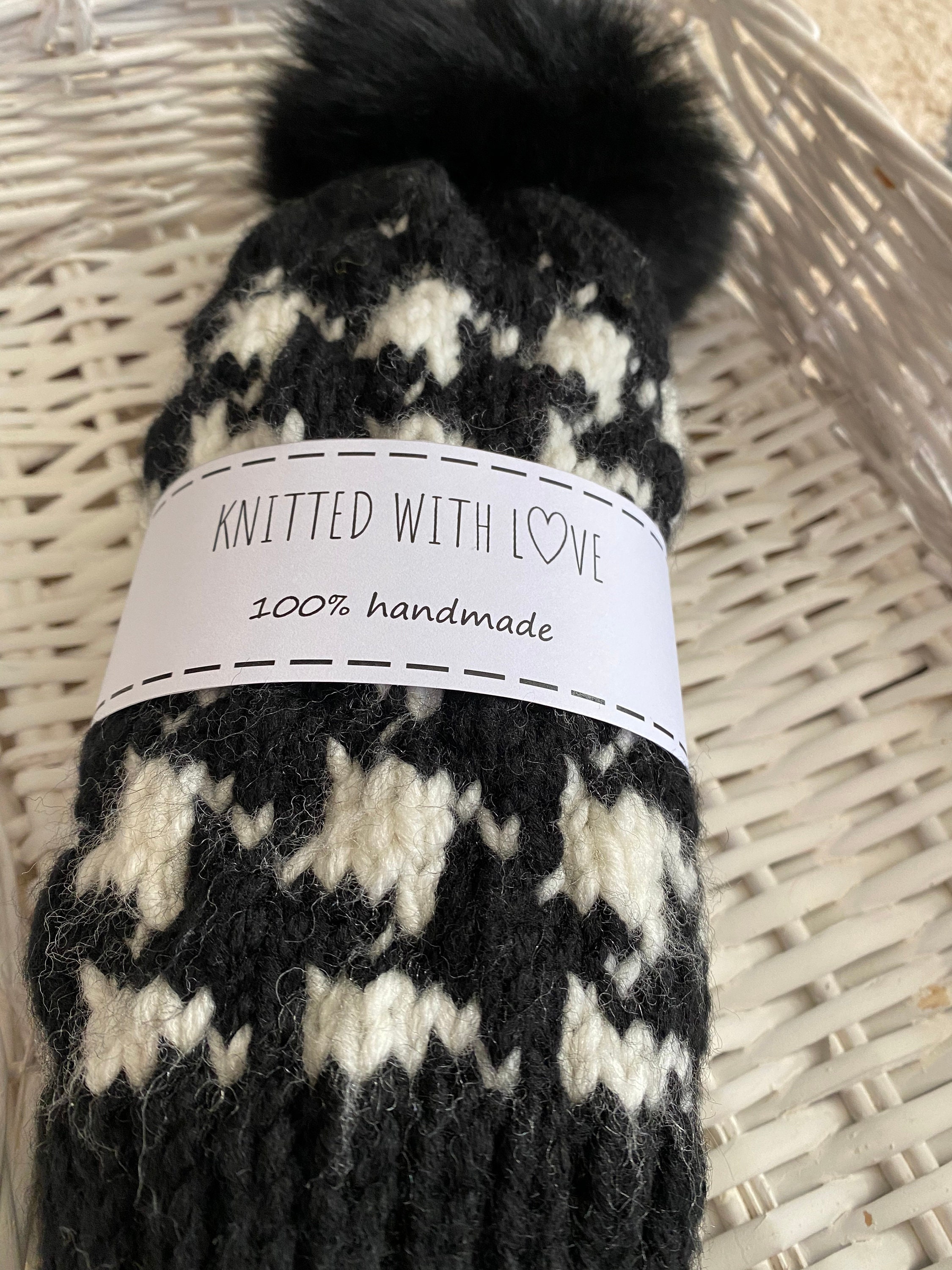 Handknitted With Love Printable Labels Handmade Items Tags - Etsy