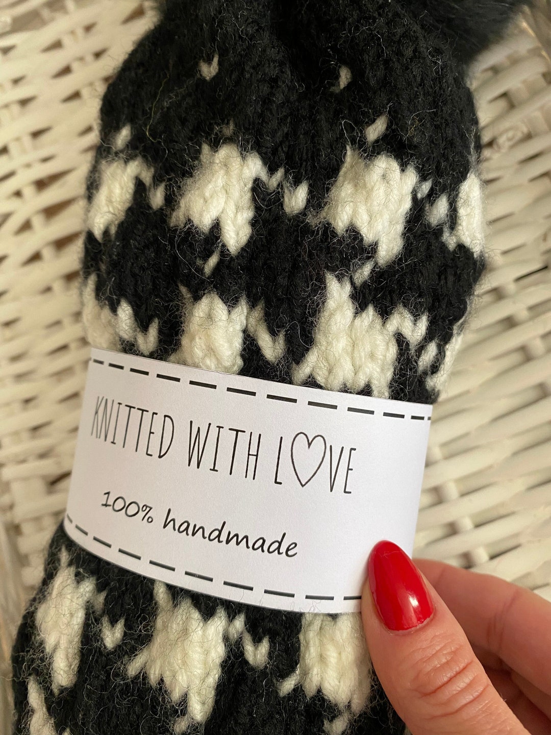 Handknitted With Love Printable Labels, Handmade Items Tags, Gift Wraps ...