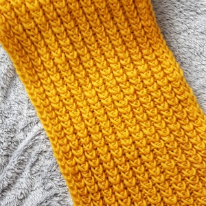 Knitting Pattern for Long Yellow Scarf, Instructions for Knit Long ...