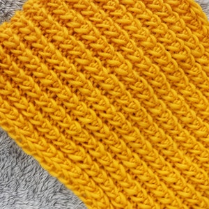 Knitting Pattern for Long Yellow Scarf, Instructions for Knit Long ...