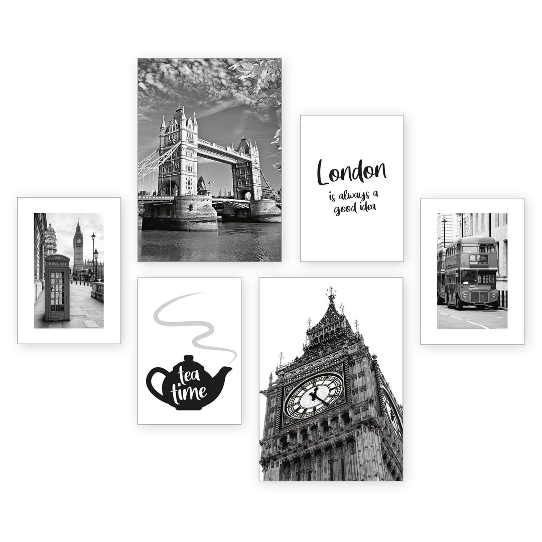 6-piece Poster Set With 2x DIN A3 & 4x DIN A4 Optional With Frame ...