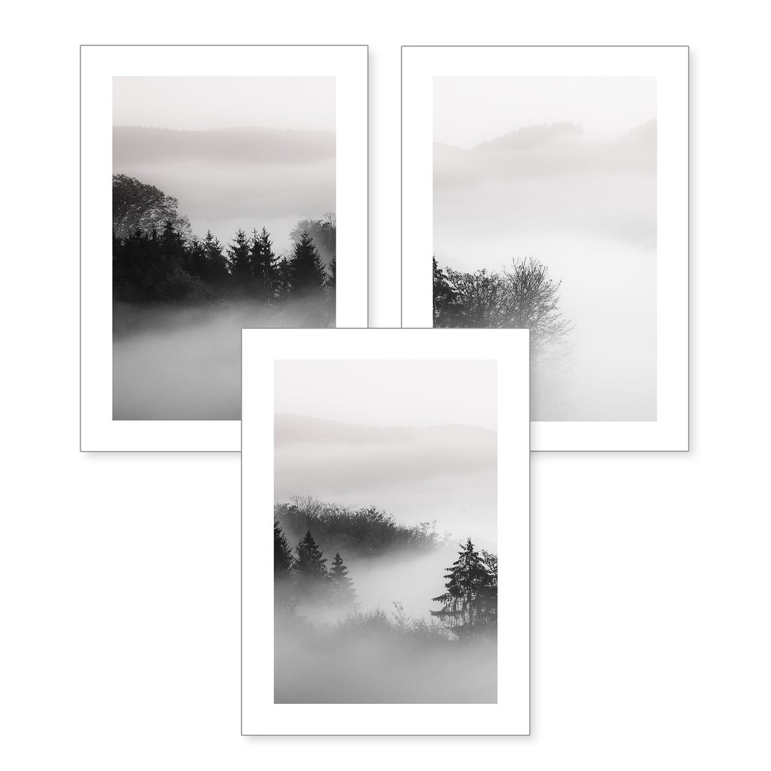 3-piece Poster Set in A4 or A3 Optional With Frame Cloud - Etsy