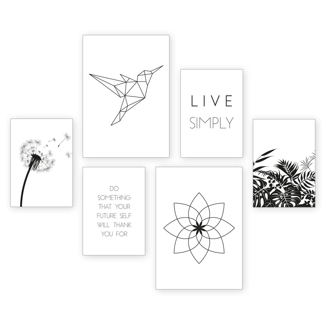 6-piece Poster Set With 2x DIN A3 & 4x DIN A4 Optional With - Etsy