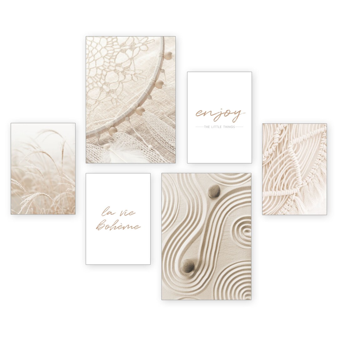 6-piece Poster Set With 2x DIN A3 & 4x DIN A4 Optional With Frame Enjoy ...