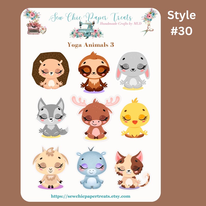 Yoga Stickers - Etsy