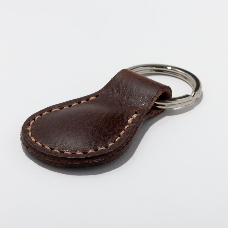 Handmade Genuine Leather Key Fob Keychain - Vegetable Tanned Leather ...