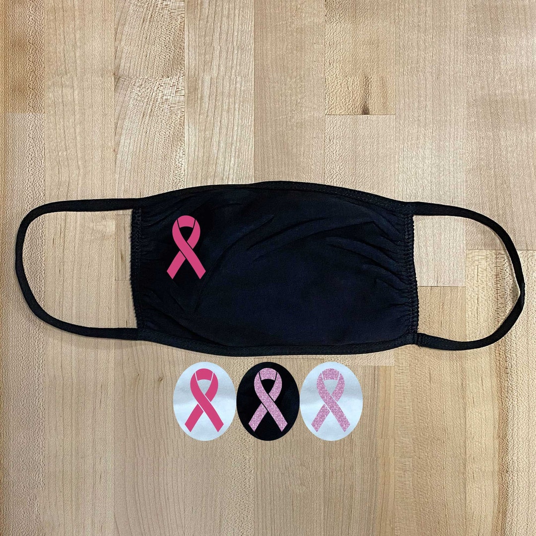 Breast Cancer Awareness Pink Ribbon Face Mask - Cancer Survivor Face ...