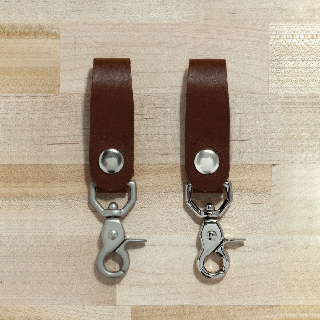 Personalized Valet Key Hanger Genuine Leather Heavy Duty Quick Release ...