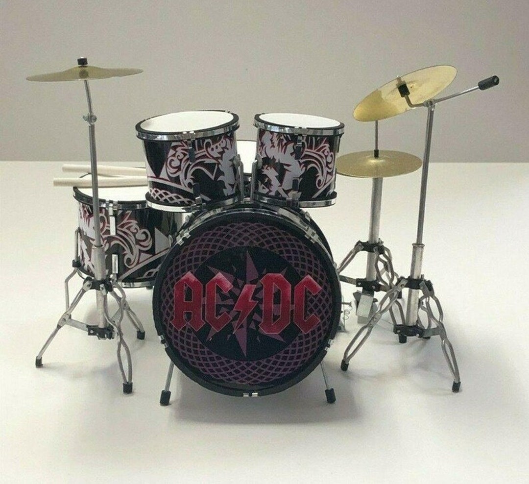 Miniature Drum Set Rock Band Signature Musical Instruments Display ...