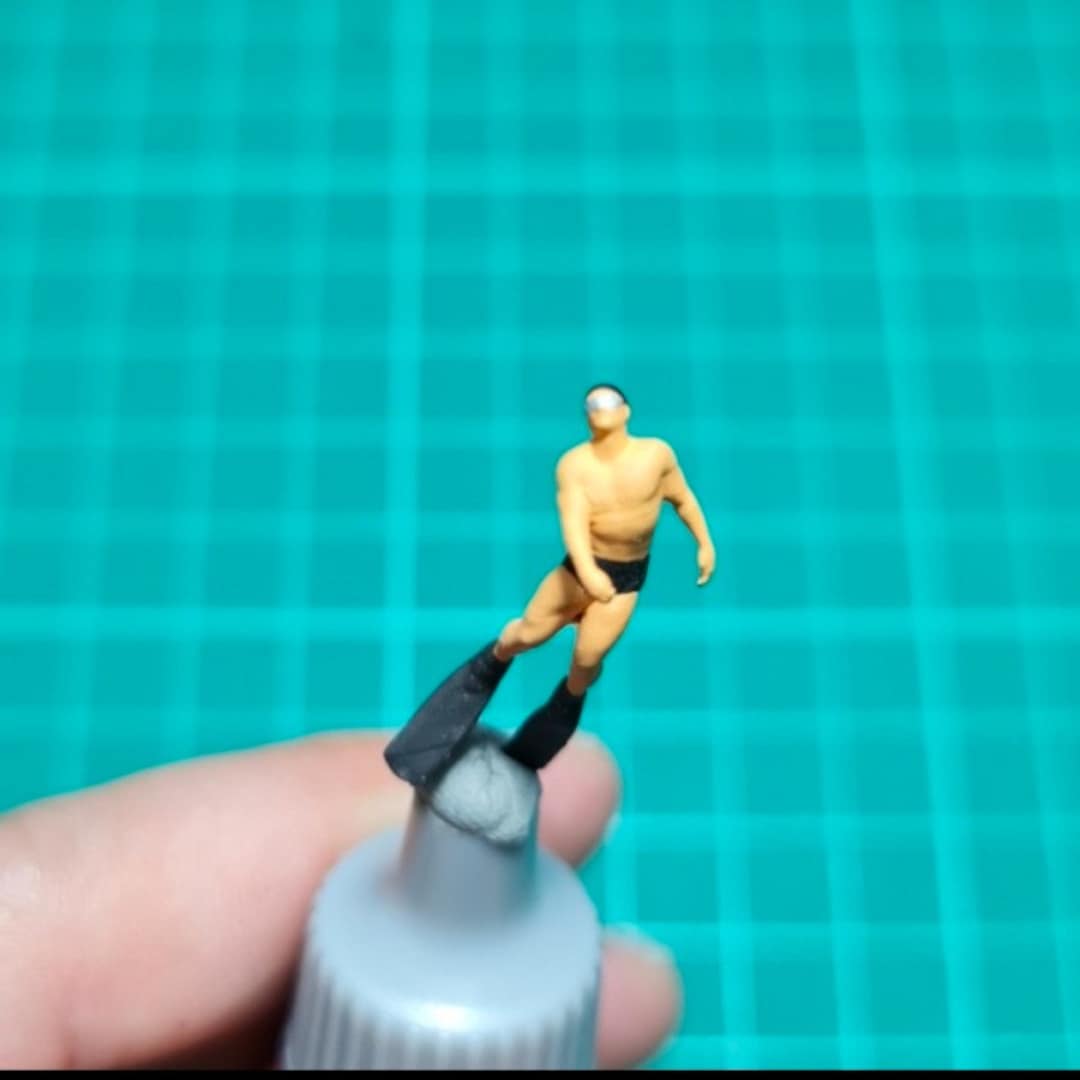Miniature Figure Diver Diving Man Pose #2 HO Scale 1:87 No Preiser - Etsy