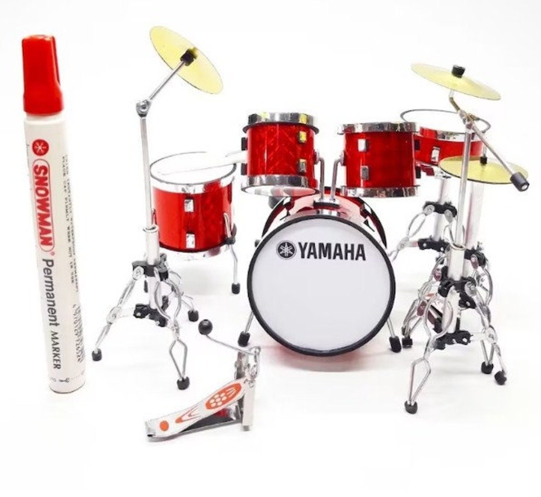 Miniature Drum Set Red Scale 1/12 Instrument Musical Display Gift - Etsy