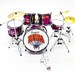 Miniature Drum Set Black Star 3 Guitars Mic Amplifier Sound Signature ...