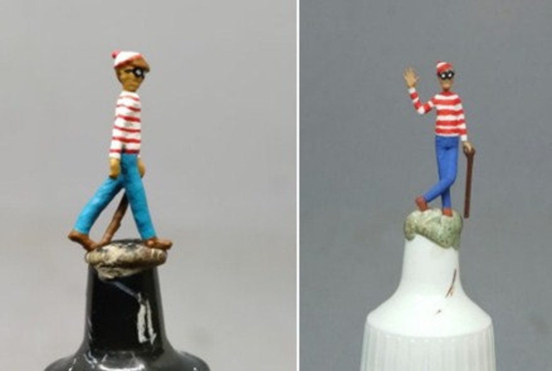 Miniature Figure 2pcs Where's Wally Waldo Scale HO 1:87 NO PREISER New ...