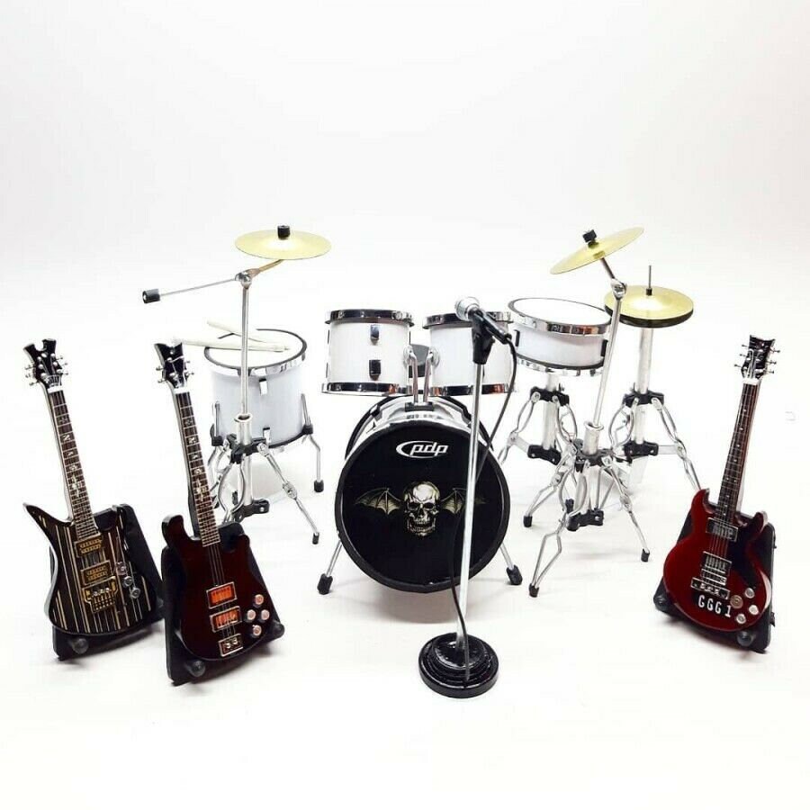 Miniature Drum and Guitars Mic Set Band Rock Star Signature - Etsy