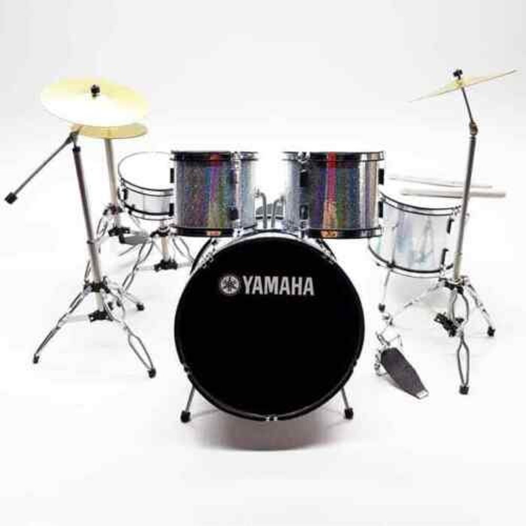 Miniature Drum Kit Rock SILVER Signature Musical Instruments Display ...
