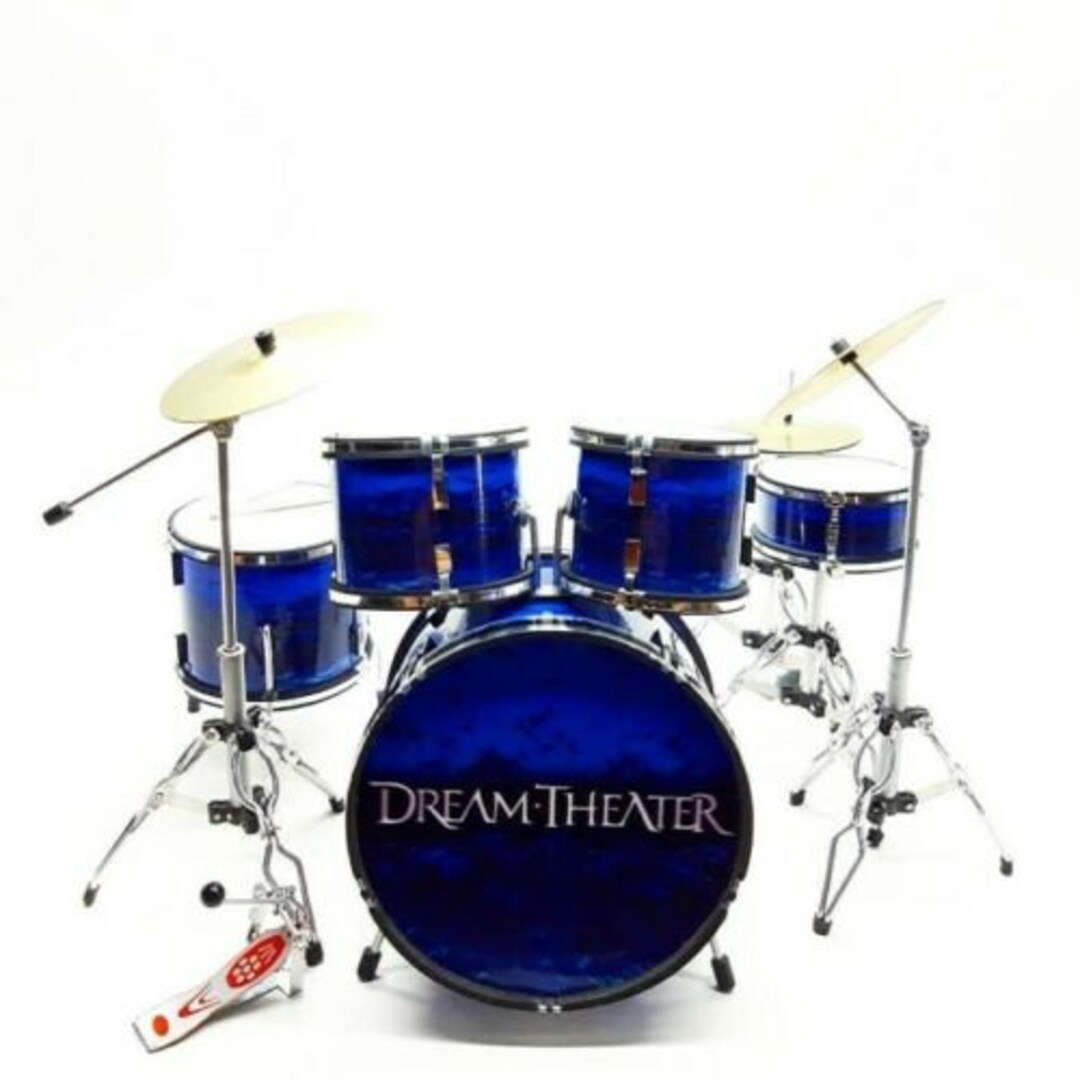 Miniature Drum Set Blue Musical Instruments Display Signature Gift ...