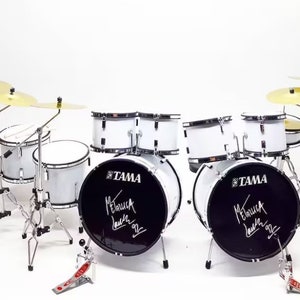 Miniature Drum Kit Mini Double Bass White Musical Instrument Display ...