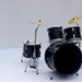 Miniature Drum Set Kit Full Blackfor Display Musical Decorative and ...