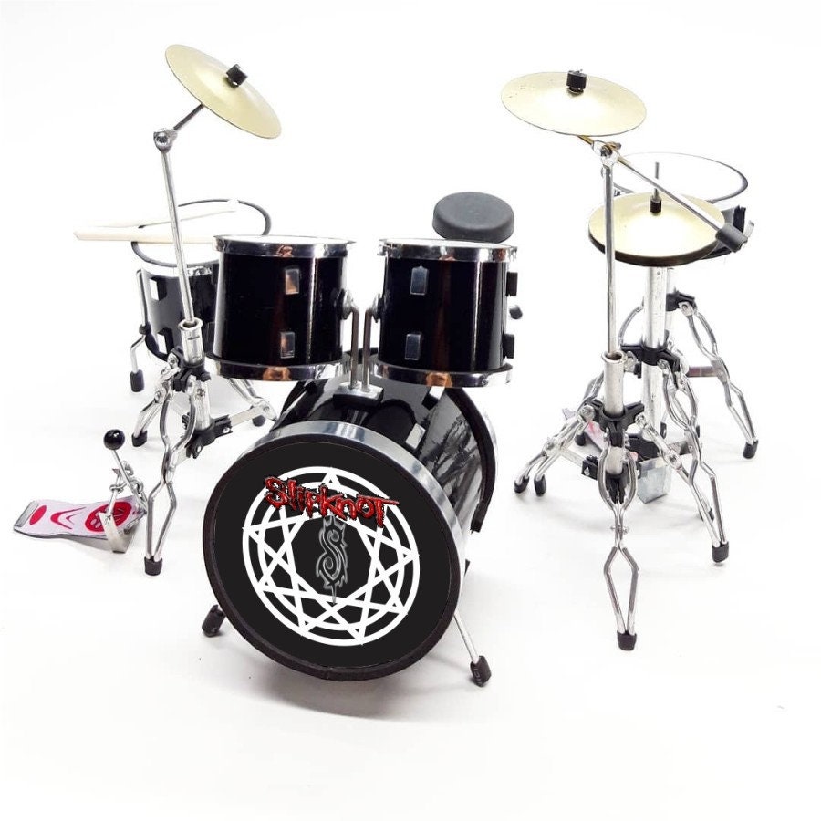 Miniature Drum Kit Full Black Scale 1/12 Signature Musical Instruments ...