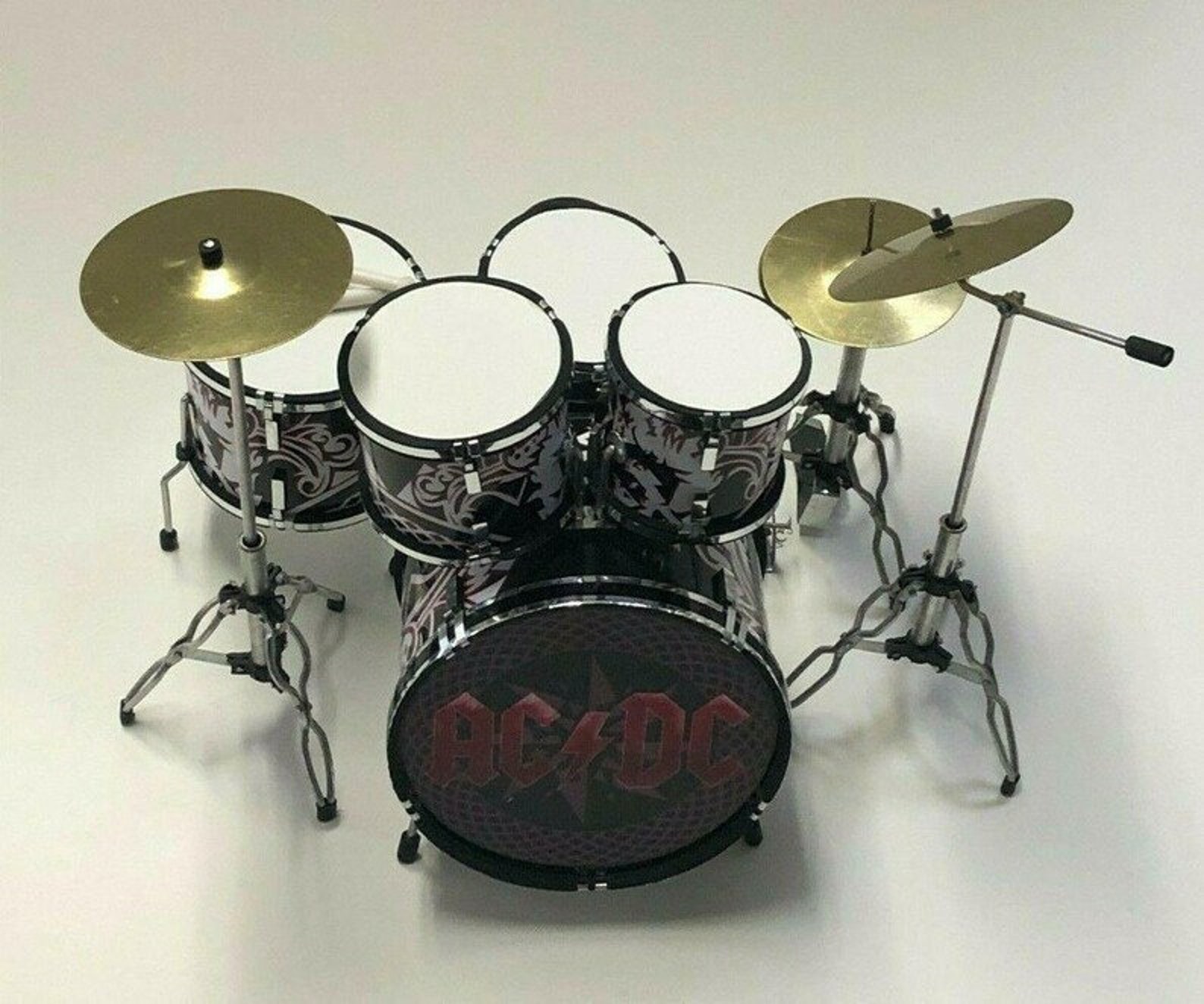 Miniature Drum Set Rock Band Signature Musical Instruments Display ...