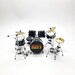Miniature Drum Set Rock Band Black Scale 1/12 Instrument Musical ...