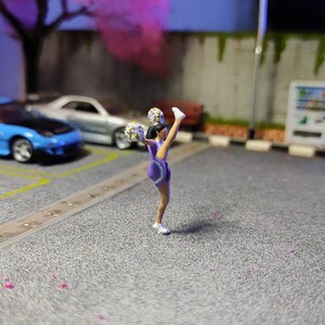 Miniature Diorama Diecast Mini Action Figure Scale 1/64 Cheerleader 3 ...