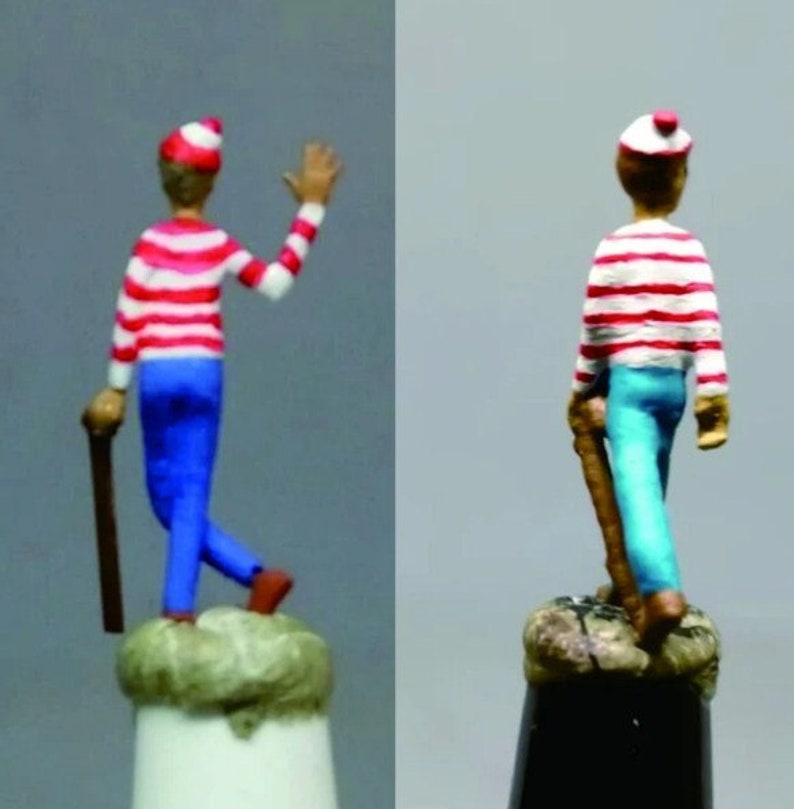 Miniature Figure 2pcs Where's Wally Waldo Scale HO 1:87 NO PREISER New ...