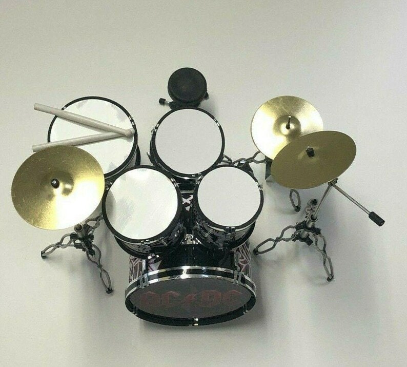 Miniature Drum Set Rock Band Signature Musical Instruments Display ...