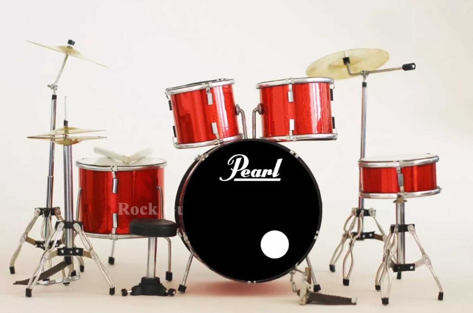 Miniature Drum Kit Red Signature Musical Instruments for Display and ...