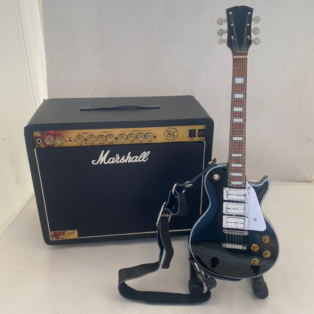 Miniature Amplifier Model 1 Stack Sound and Guitar Black Strap Replica ...