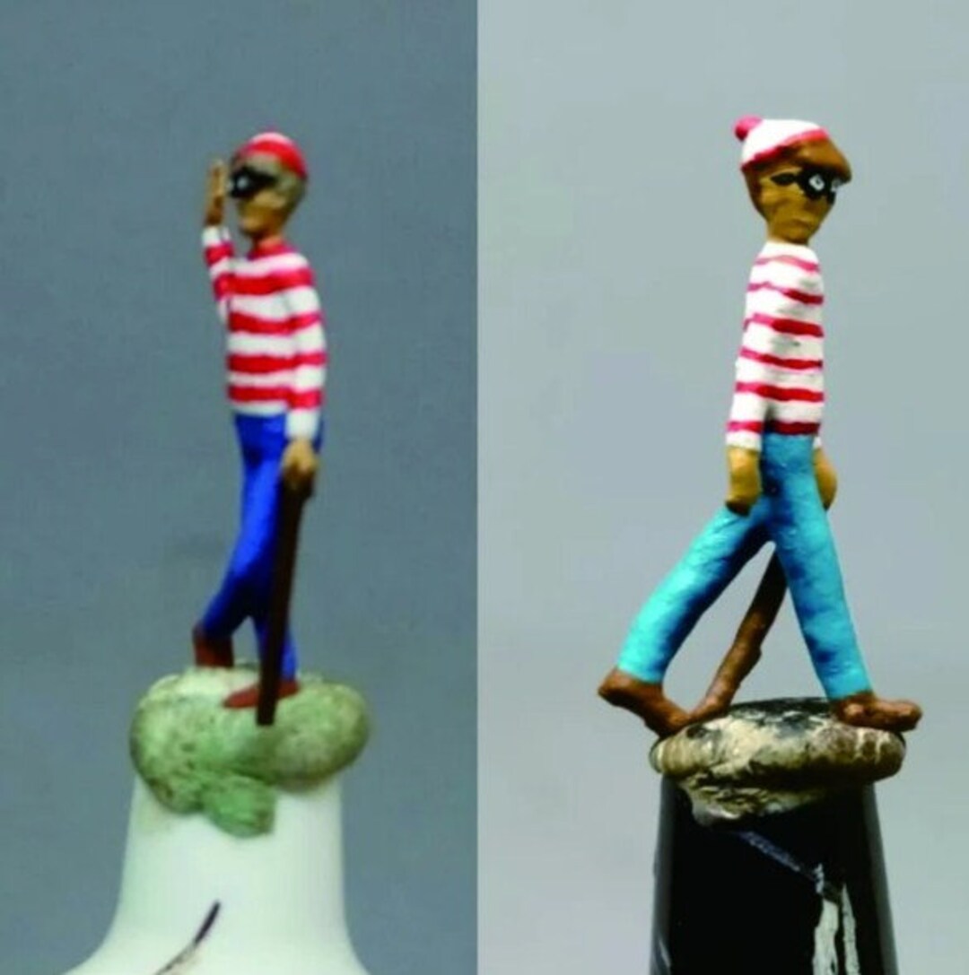 Miniature Figure 2pcs Where's Wally Waldo Scale HO 1:87 NO PREISER New ...