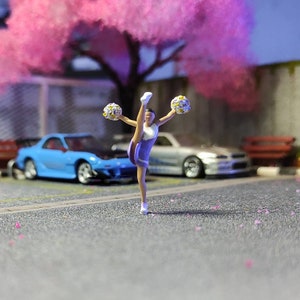 Miniature Diorama Diecast Mini Action Figure Scale 1/64 Cheerleader 3 ...