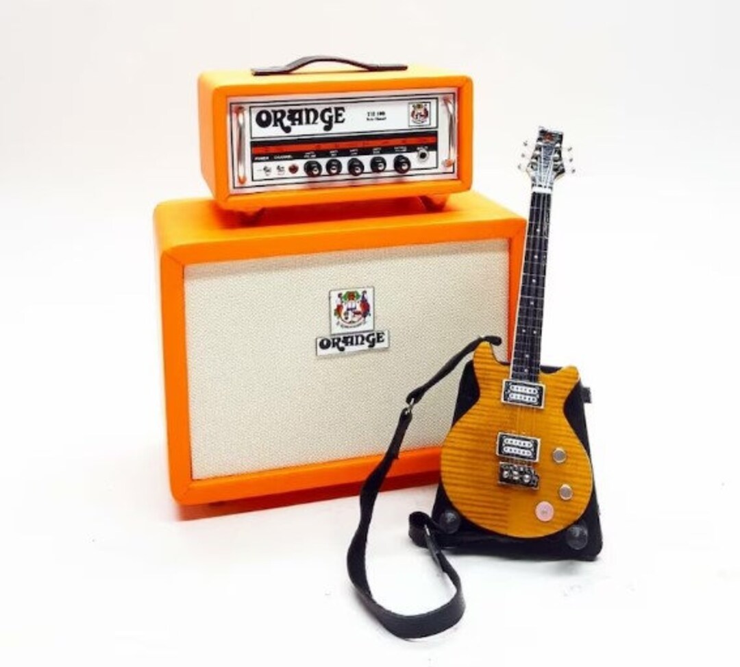 Miniature Sound Amplifier Rocker and Guitar Strap Scale 1/12 Musical ...