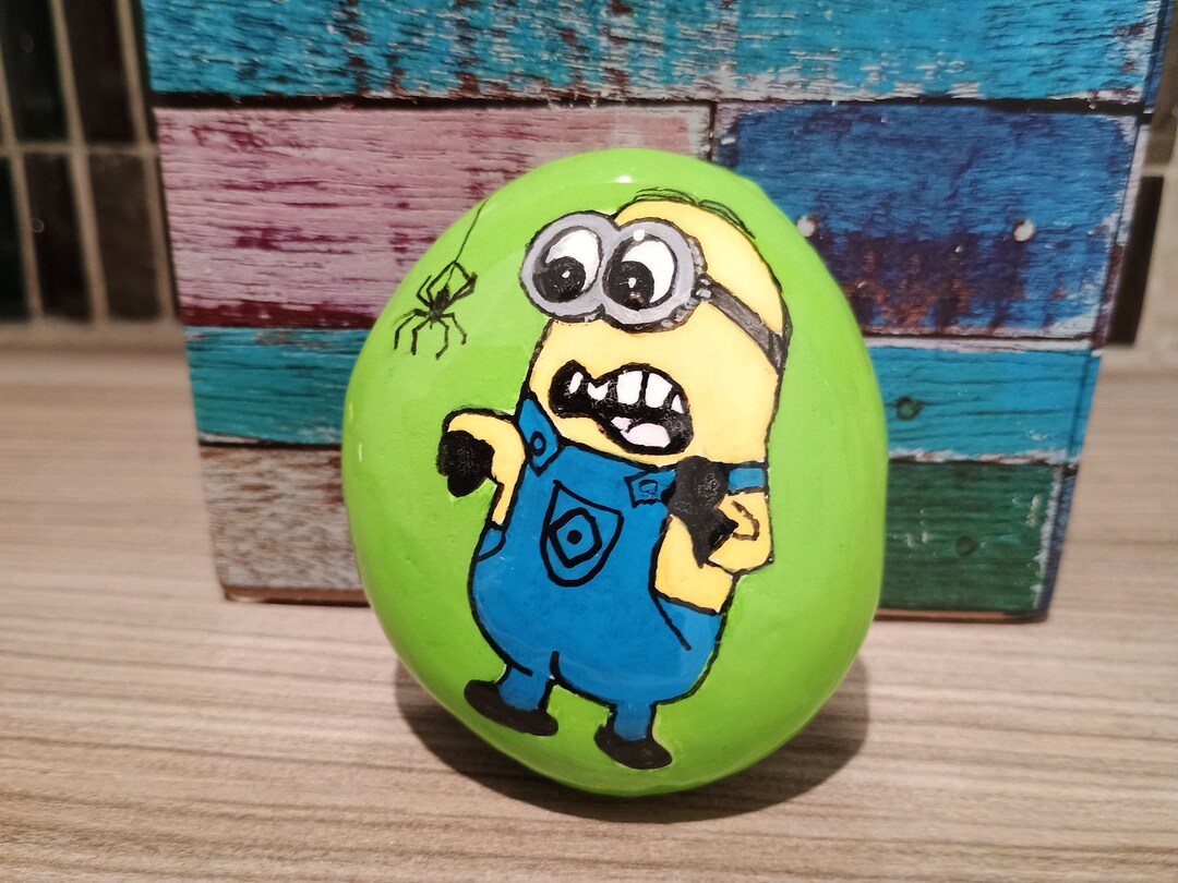 Minions!. Hand-painted Natural Stone, Stone Art, Pebble Art, Painted ...